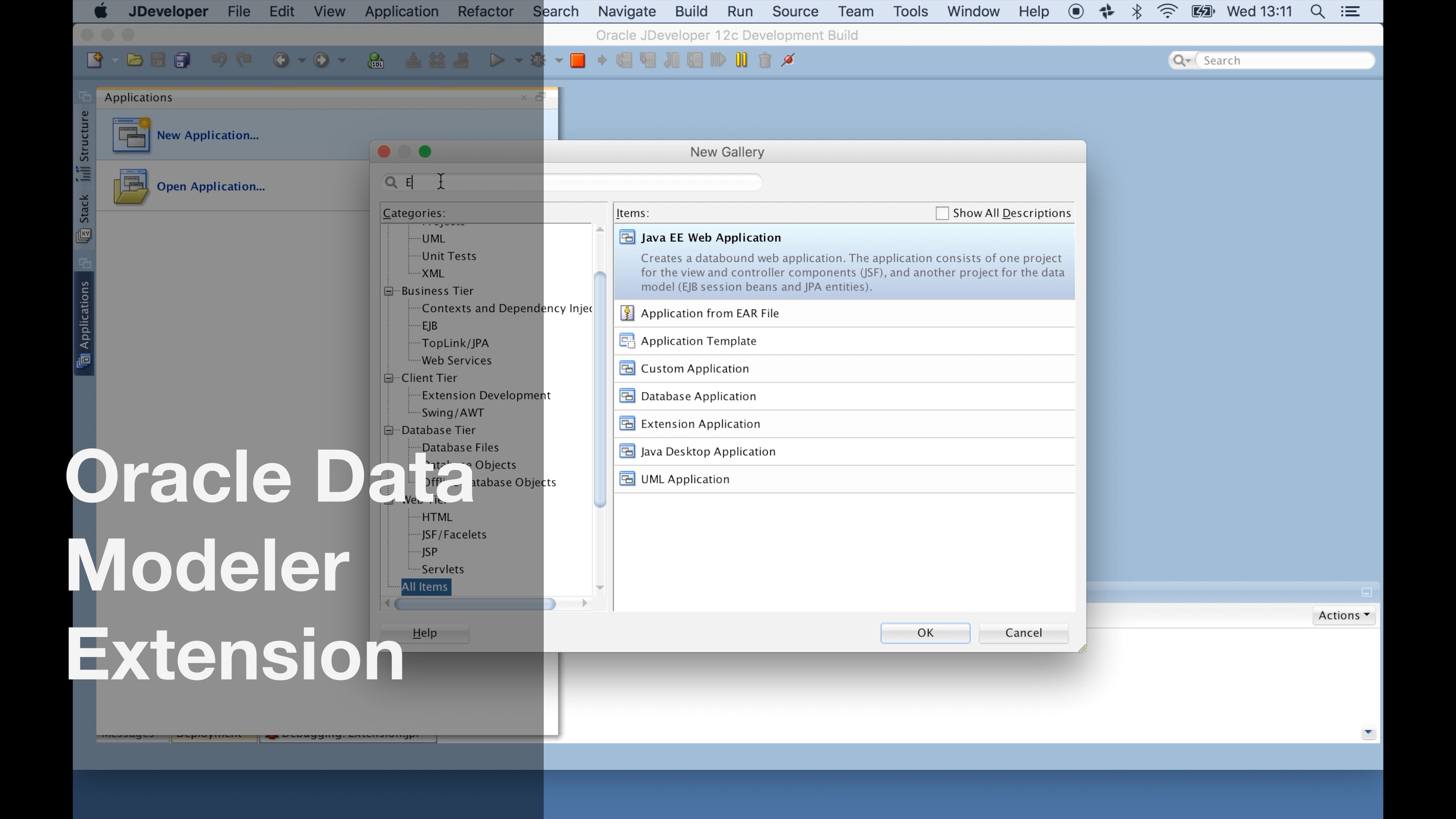 Example Oracle Data Modeler Extension